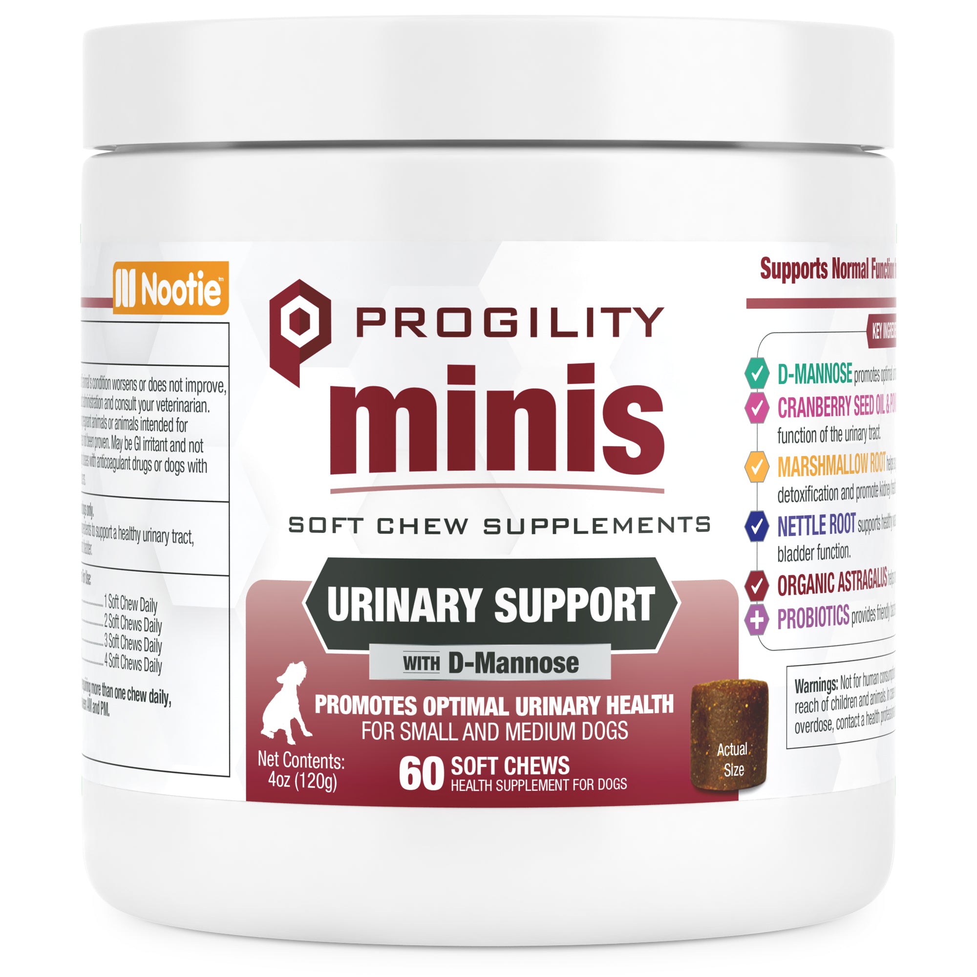 Progility Minis Urinary Support Soft Chew Supplements | Promotes Optim ...