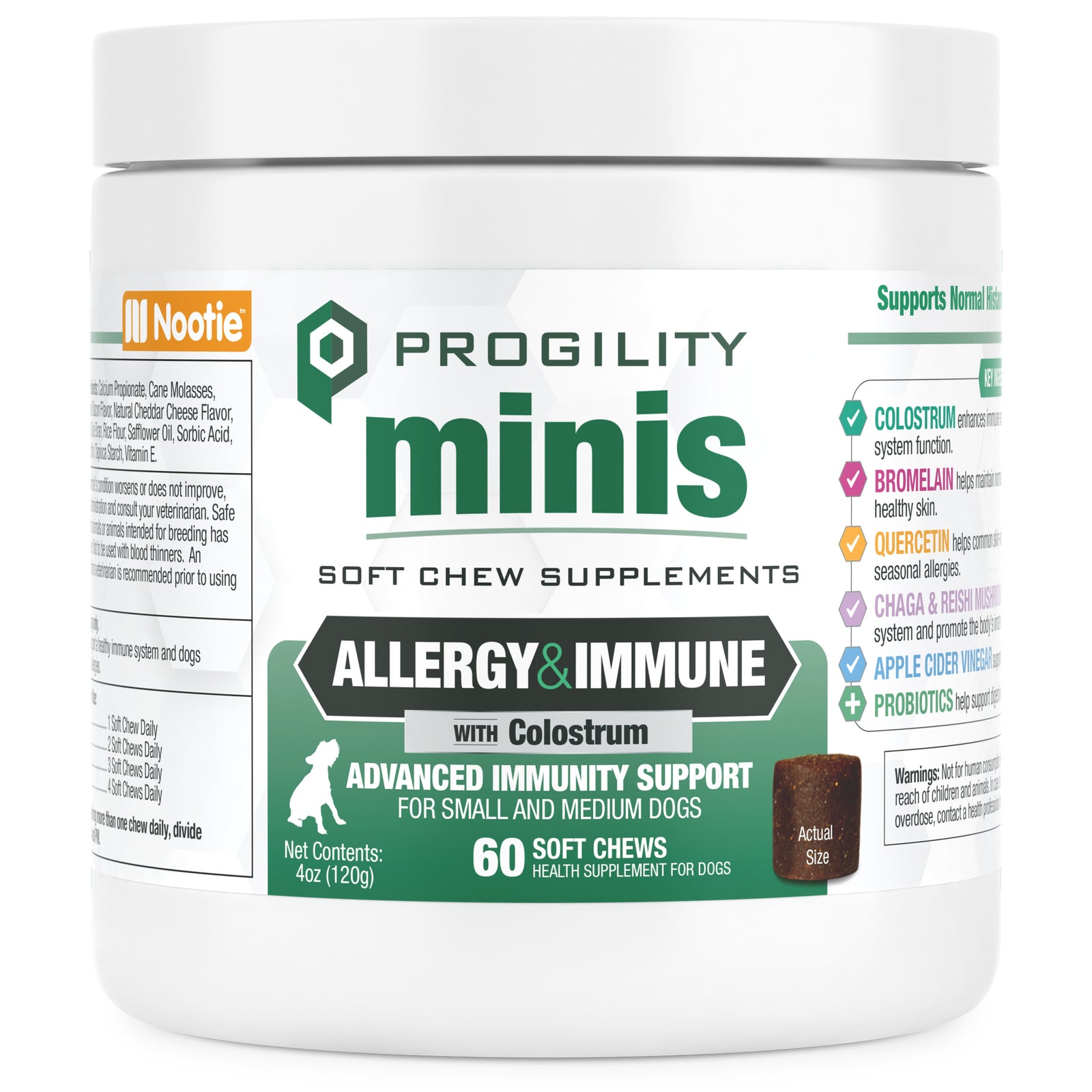 Progility Minis Allergy & Immune Soft Chew Supplements for Dogs for Se ...